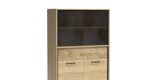 Витрина Mediolan M-5 с масивен елемент - Топ Цени | Мебели Онлайн Orhideamebel.com