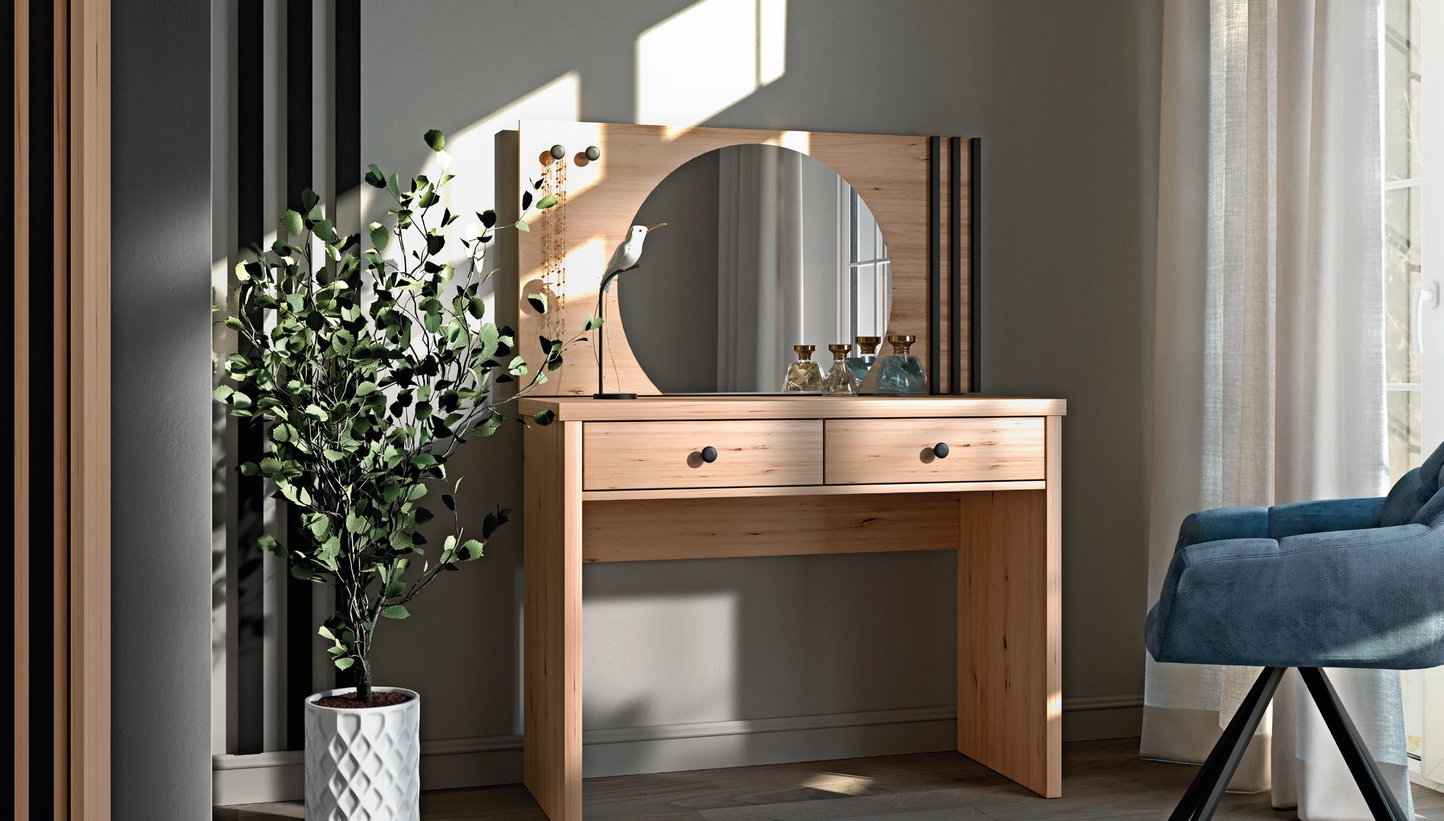 Тоалетка Cali C-18 - Топ Цени | Мебели Онлайн Orhideamebel.com