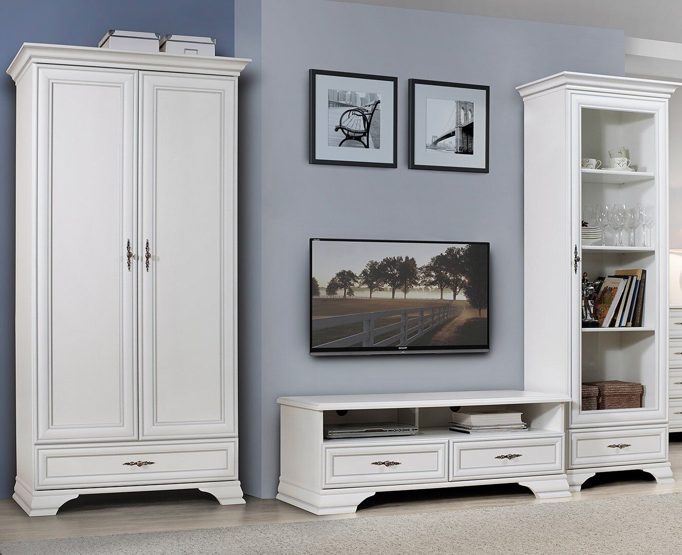 ТВ шкаф Idento RTV 2S - Топ Цени | Мебели Онлайн Orhideamebel.com