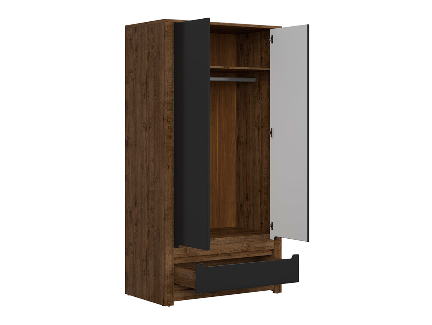 Двукрилен гардероб Ruso SZF2D1S - Топ Цени | Мебели Онлайн Orhideamebel.com